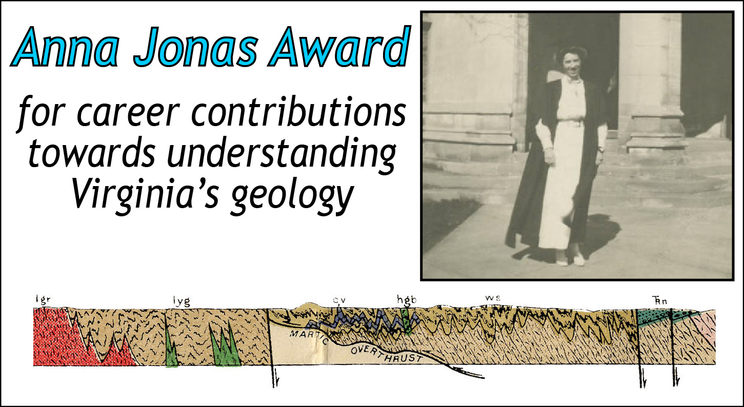 Anna Jonas Award - Virginia Geological Field Conference